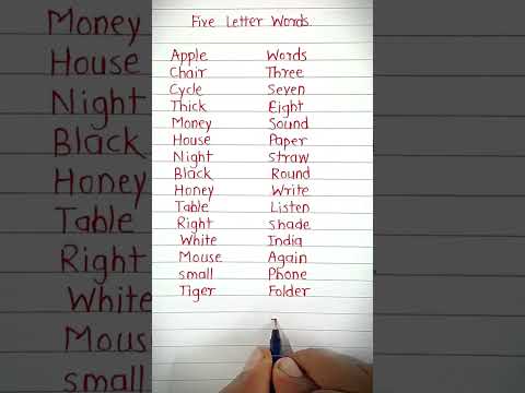 Five Letter Words #shortsvideo #english #education
