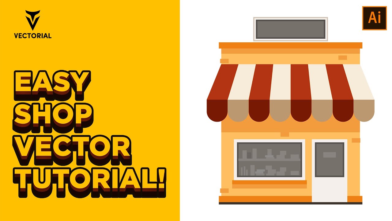 How to Design a Stunning Shop Vector in Adobe Illustrator | Easy Tutorial for Beginners