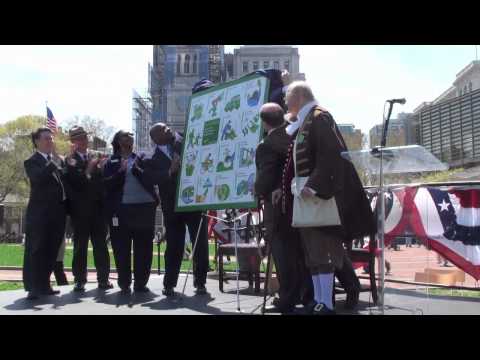 USPS unveils new "green" stamps at Independence National Historic Park