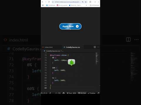 π Apply Now Button with Hover Effects using HTML & CSS #webdevelopment #coding #hovereffects