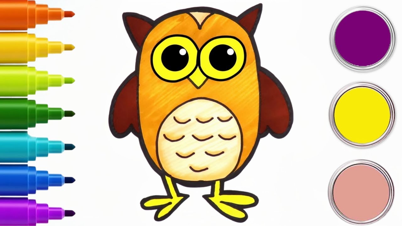 HOW TO DRAW OWLS🦉✍🏻 Learn to Draw Animals | Chiki Art Brasil