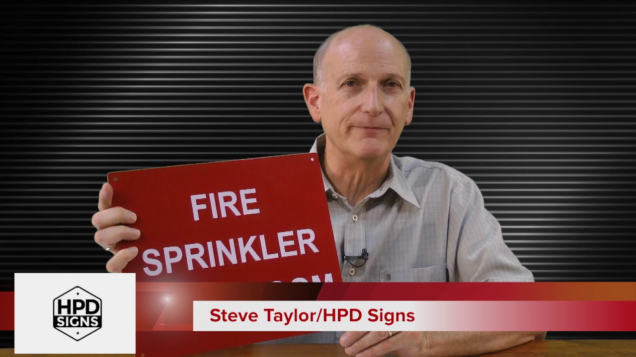 Fire Sprinkler riser room sign