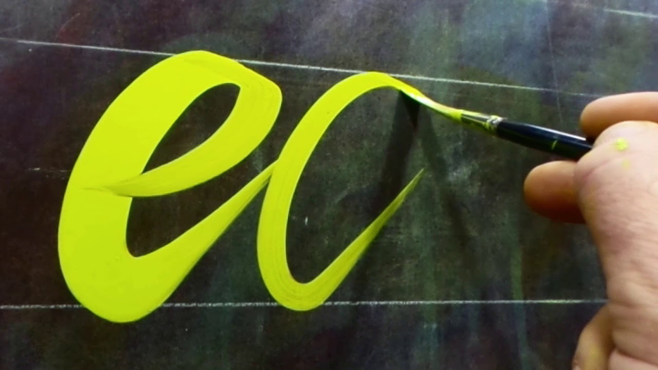 Brush Script d,e,f. Light version. By John King.