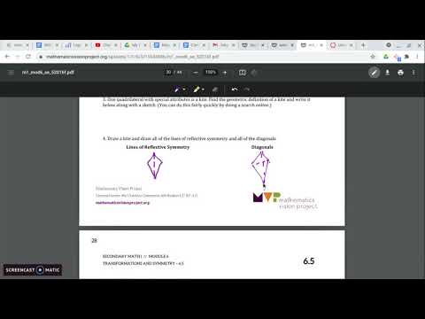 Week 26 IM1 6.5 Symmetries of Quadrilaterals