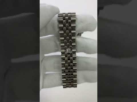 Rolex Datejust 36mm Black Jubilee Diamond Dial Fluted White Gold Bezel Jubilee Bracelet SS 116234