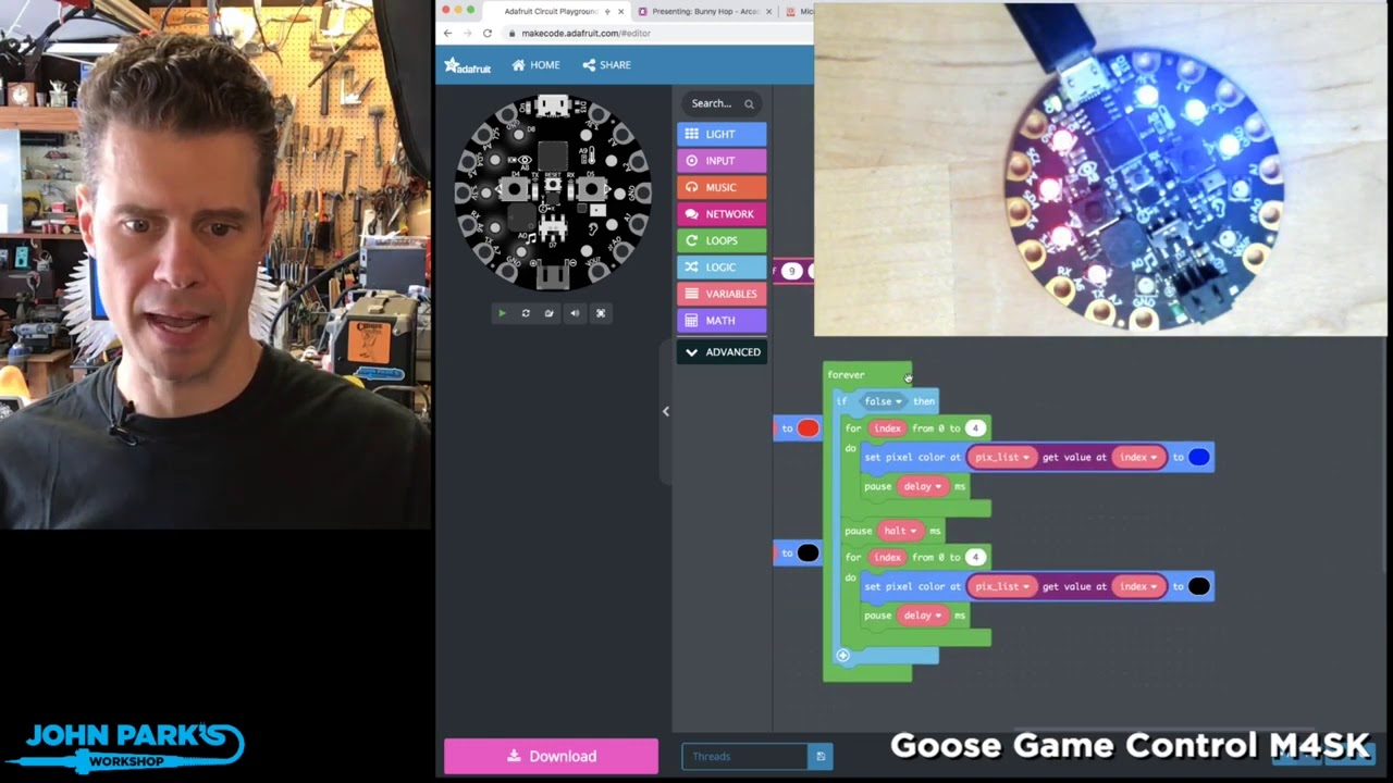 MakeCode Minute: Threading @adafruit @johnedgarpark #adafruit @MSMakeCode #makecode