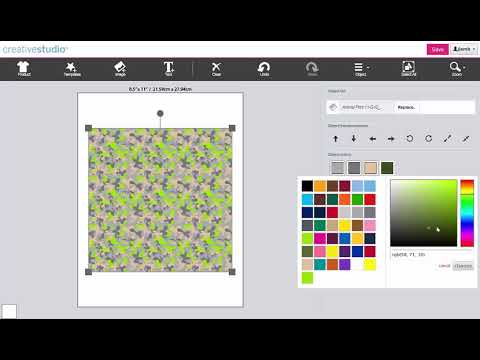 Learn how to change the colors of CreativeStudio Online Designer graphics.