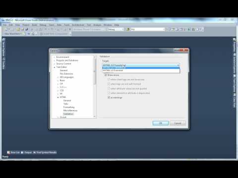 Set HTML 5 validation in Visual Studio 2010 | Chanmingman's Blog