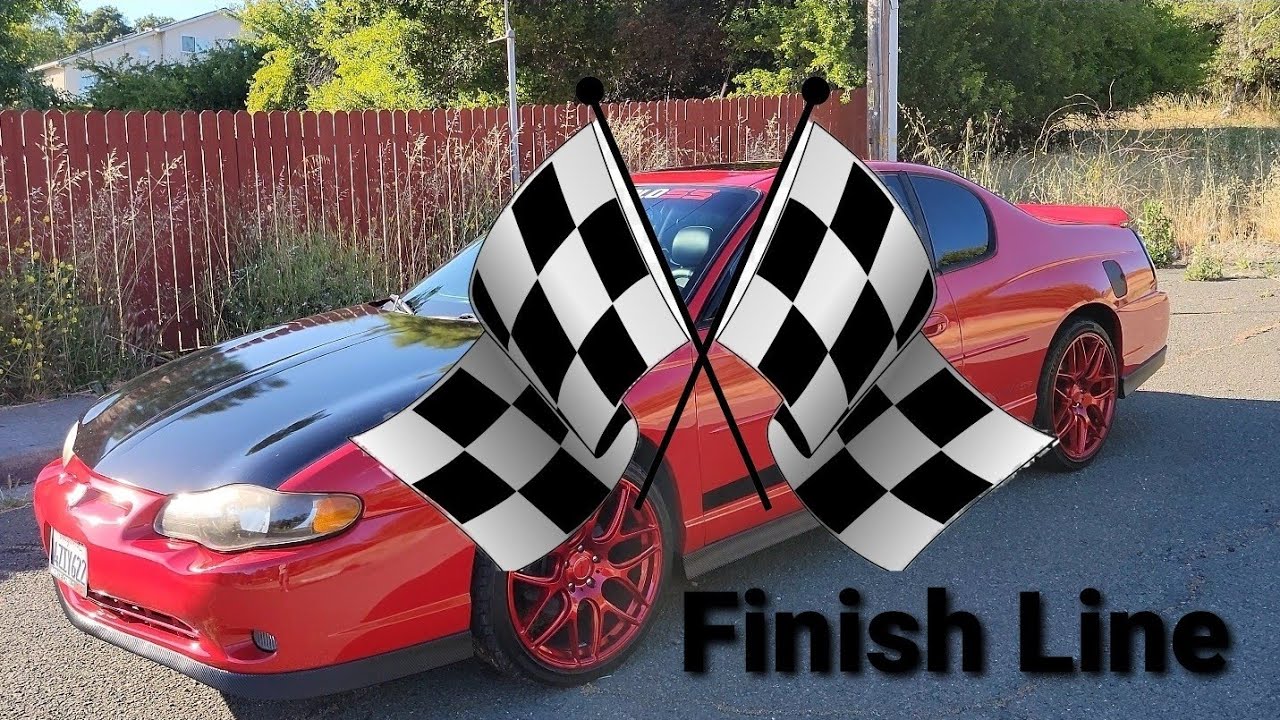 installing checkered flag decals!