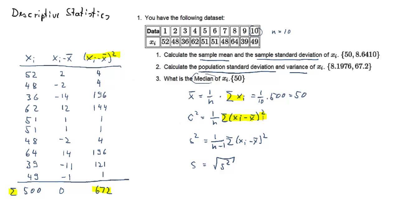 Descriptive Statistic - Exercise