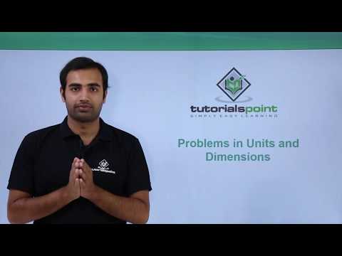 Class 11th – Units and Dimensions Problem Example-3 | Units and Dimensions | Tutorials Point