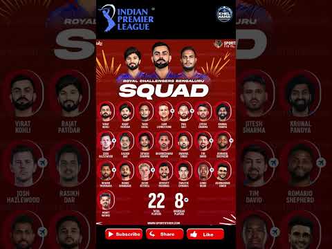 RCB Full Squad For IPL 2025 #rcb #ipl2025