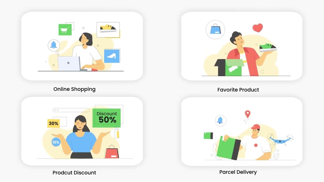 E-commerce Animation Scene - Elements | After Effect Template