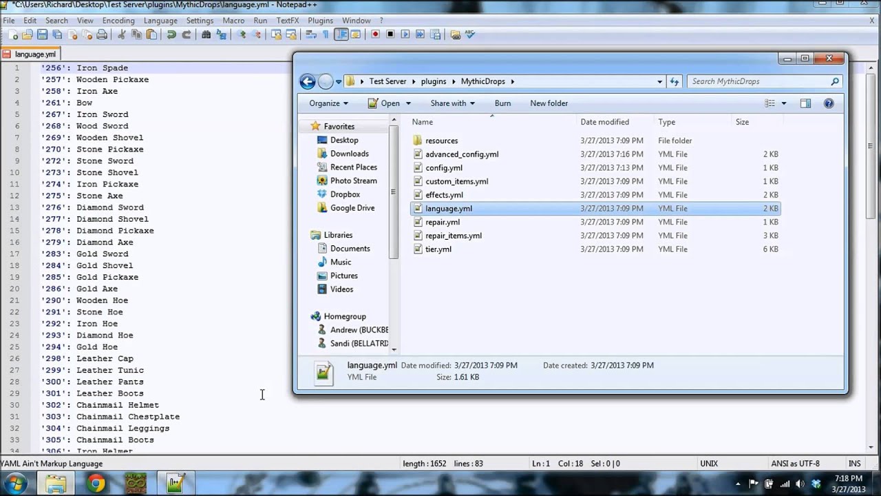 MythicDrops Configuration