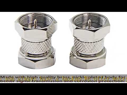 Male to Male Coax Connector, 2-Pack 75 Ohm F Type RG6 Coaxial Cable Adapter, Cable Extension Couple