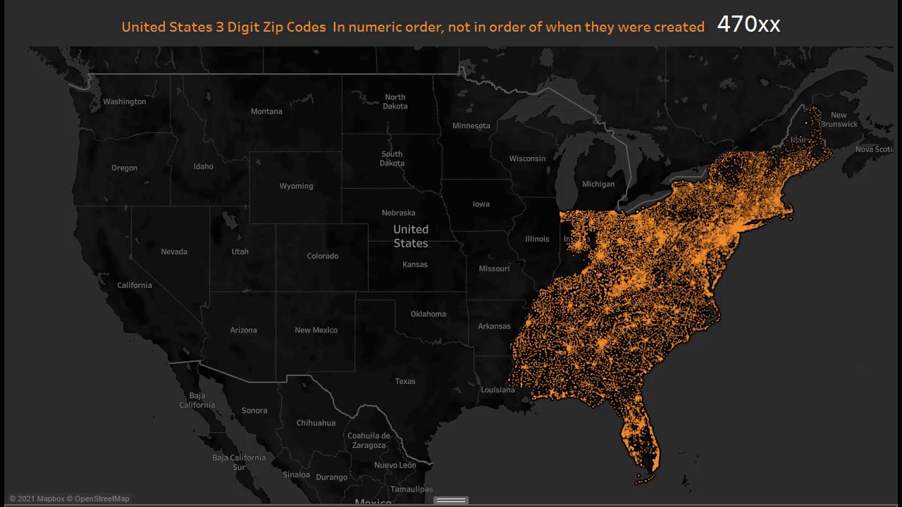 United States Zip Codes | Animated Map