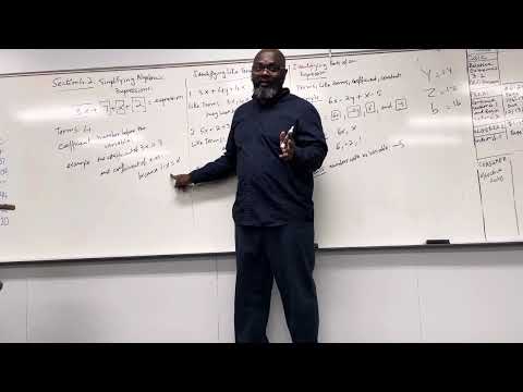 How to identify terms, like terms , coefficients, constant & Simplify Algebraic expressions