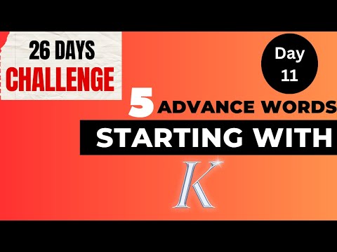 a-z words in english words starting with k