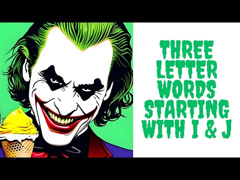 THREE LETTER WORDS STARTING WITH I AND J / LEARN THREE LETTER WORDS / TINY TOTS STARS