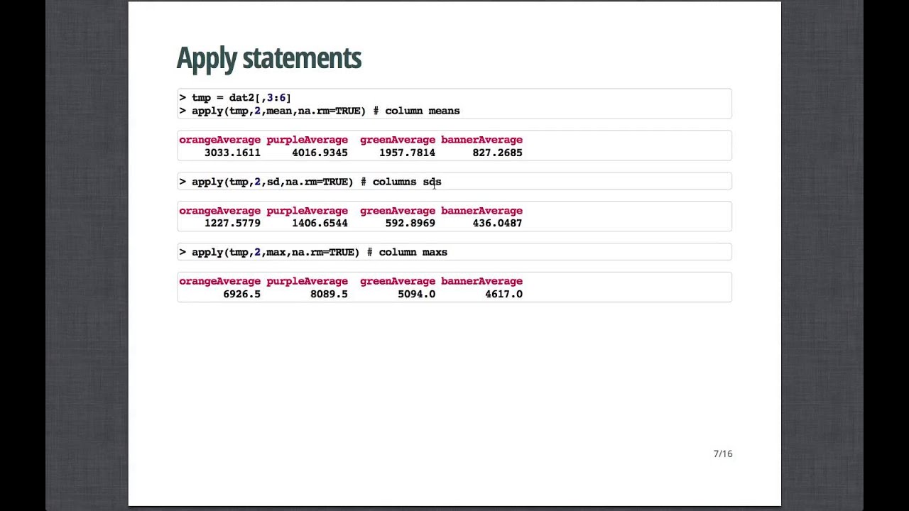 Introduction to R: Module 7