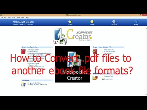 How to convert .pdf files to another ebook file formats? [Tutorial]