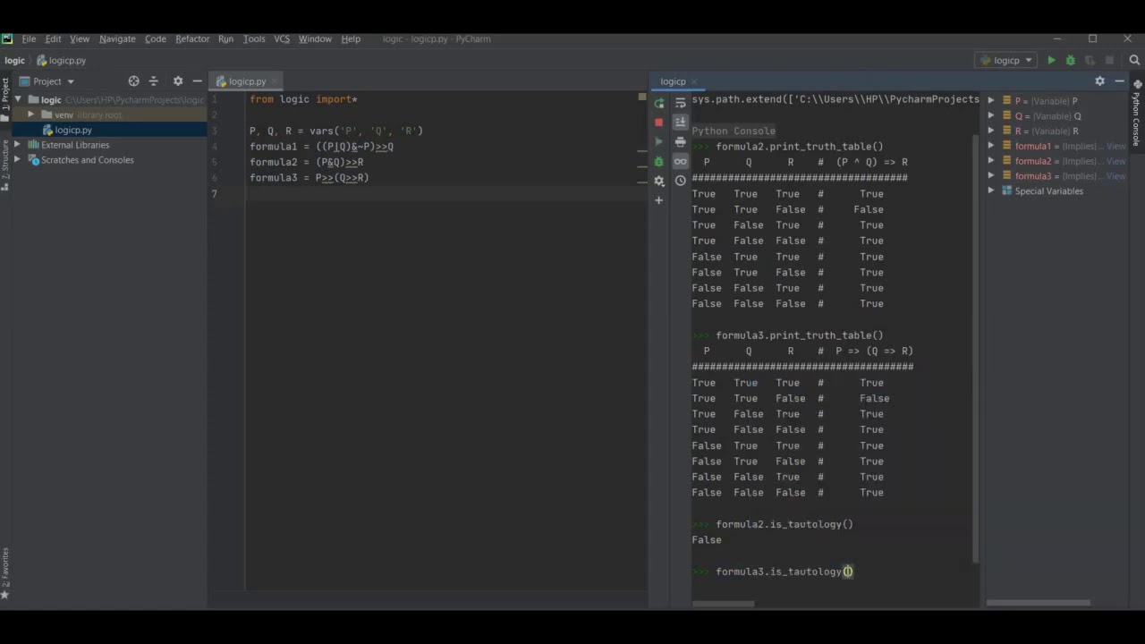 Propositional Logic in Python