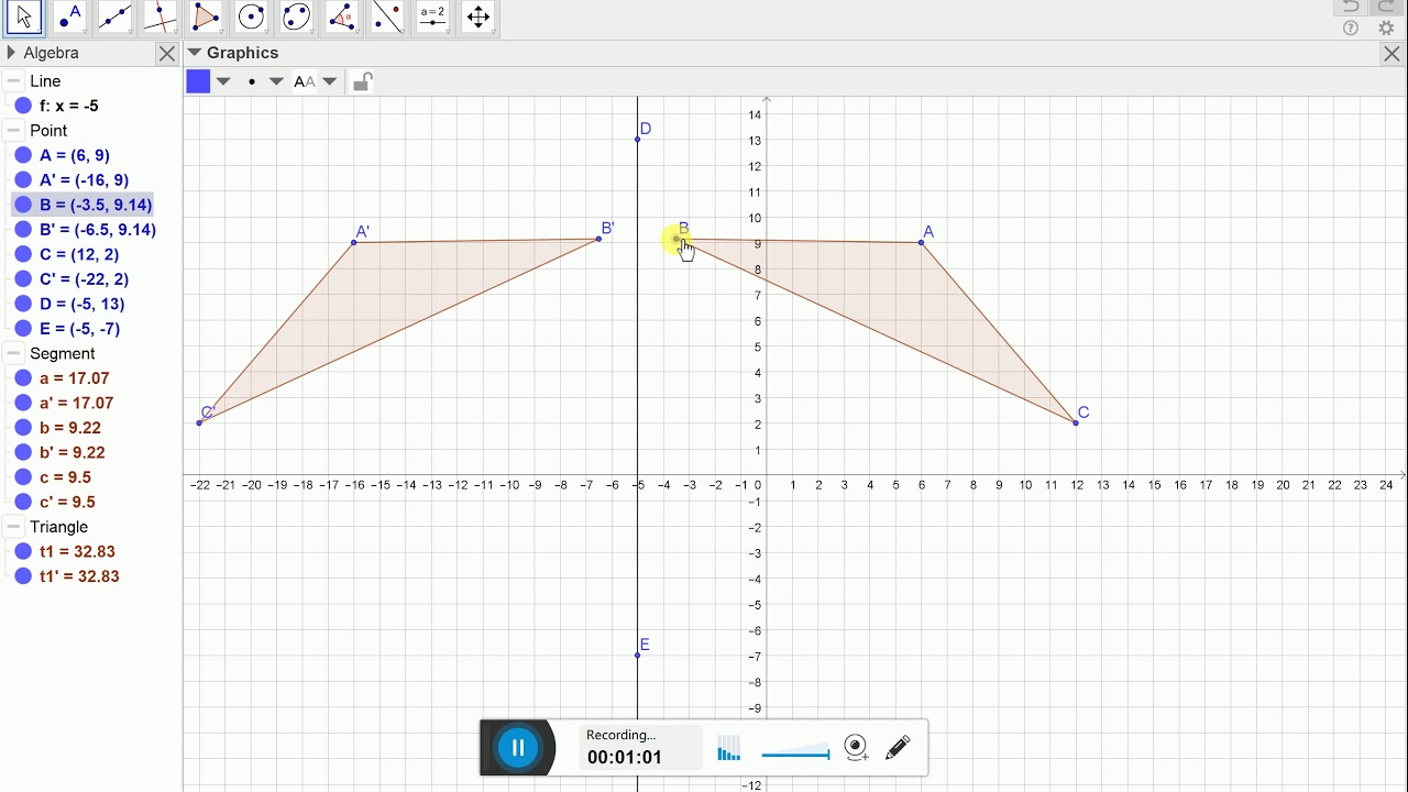Reflections in Geogebra