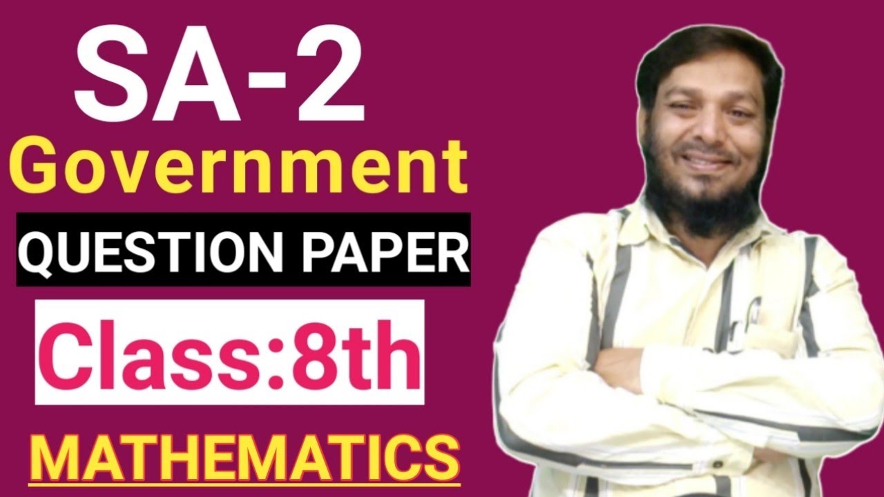 8th class SA-2 Question paper||MATHEMATICS