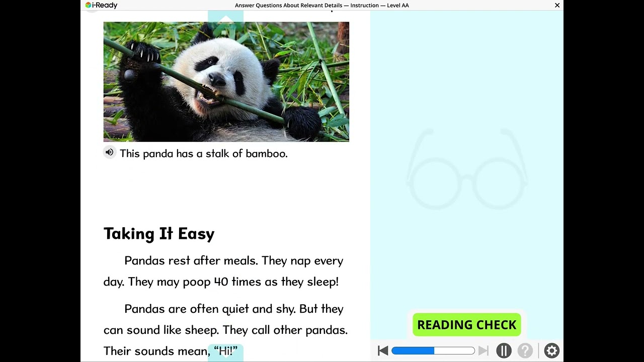 Answer questions about relevant details (book 1.￼)