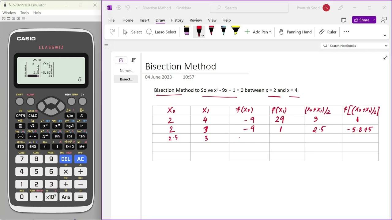 Bisection Method in Minutes! Table Mode: UPSC Math Optional Calculator Series