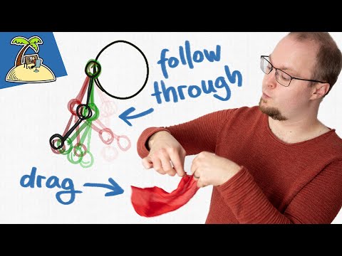 Easiest way to animate follow through: straight ahead - 2D animation course [011]