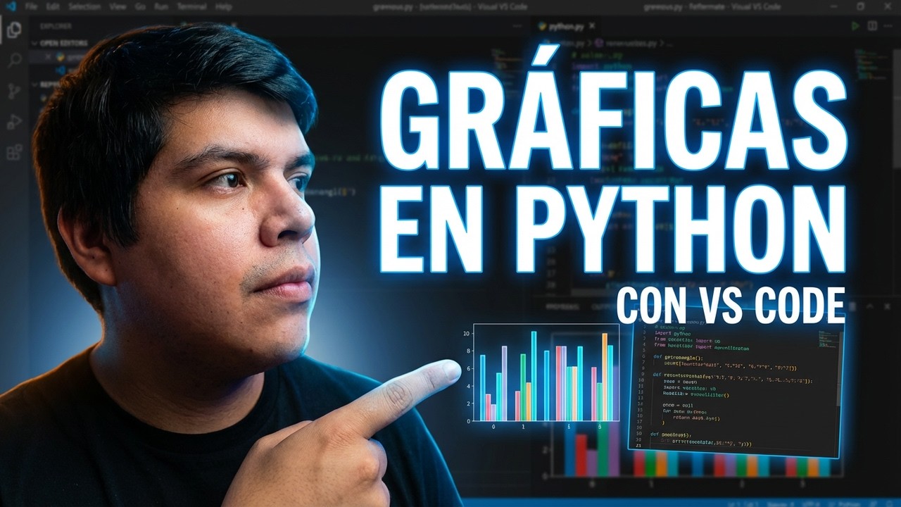 como HACER GRAFICAS en PYTHON visual studio code 😱