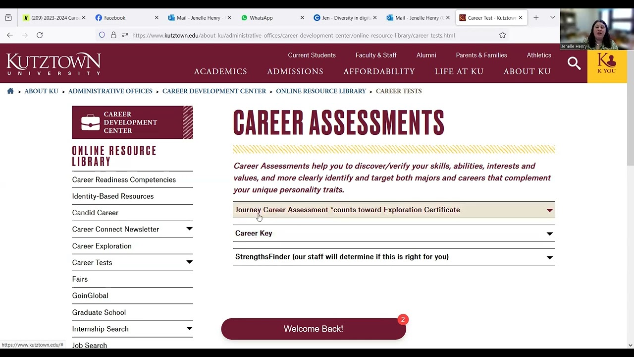 Career Development Center assessment resources