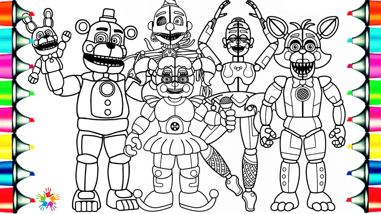 Five Nights at Freddy's Coloring Pages / How To Color FNAF 5 Sister Location