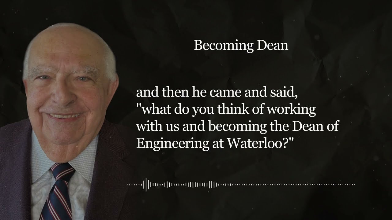 Dean Adel Sedra In His Own Words - Waterloo Engineering’s Heritage Project