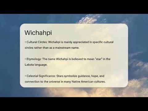 Wichahpi - Baby Girl Name Meaning, Origin & Popularity - RandomNames.com