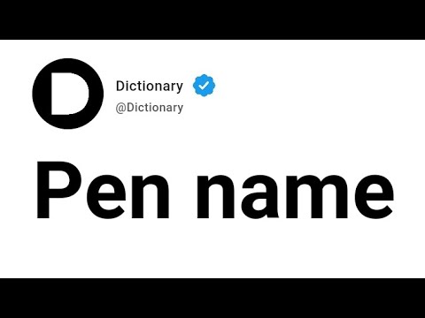 Pen name Meaning In English