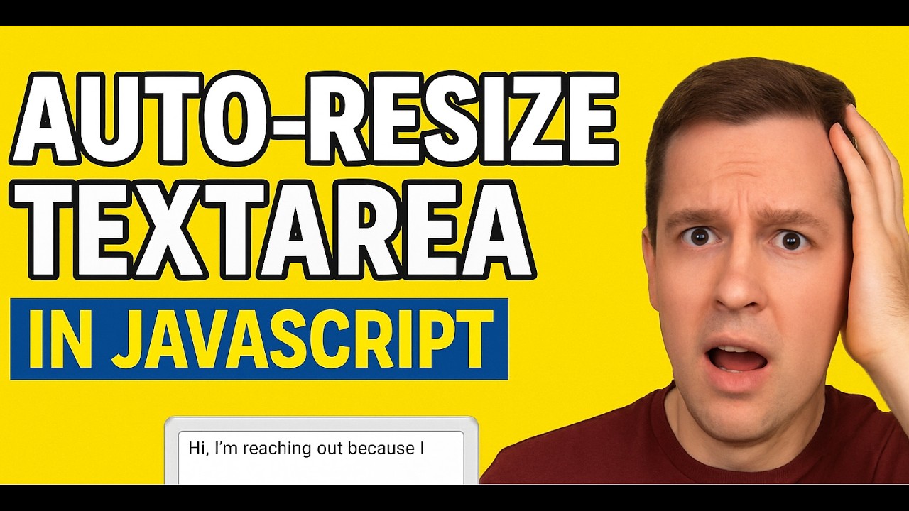 Auto Resize Textarea JavaScript – No Libraries, 1 Line Fix! (Vanilla JS Tutorial)