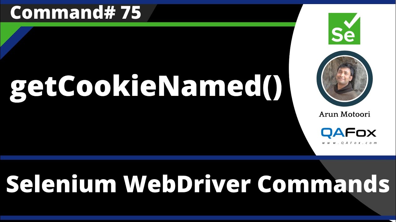 getCookieNamed() Command - Selenium WebDriver