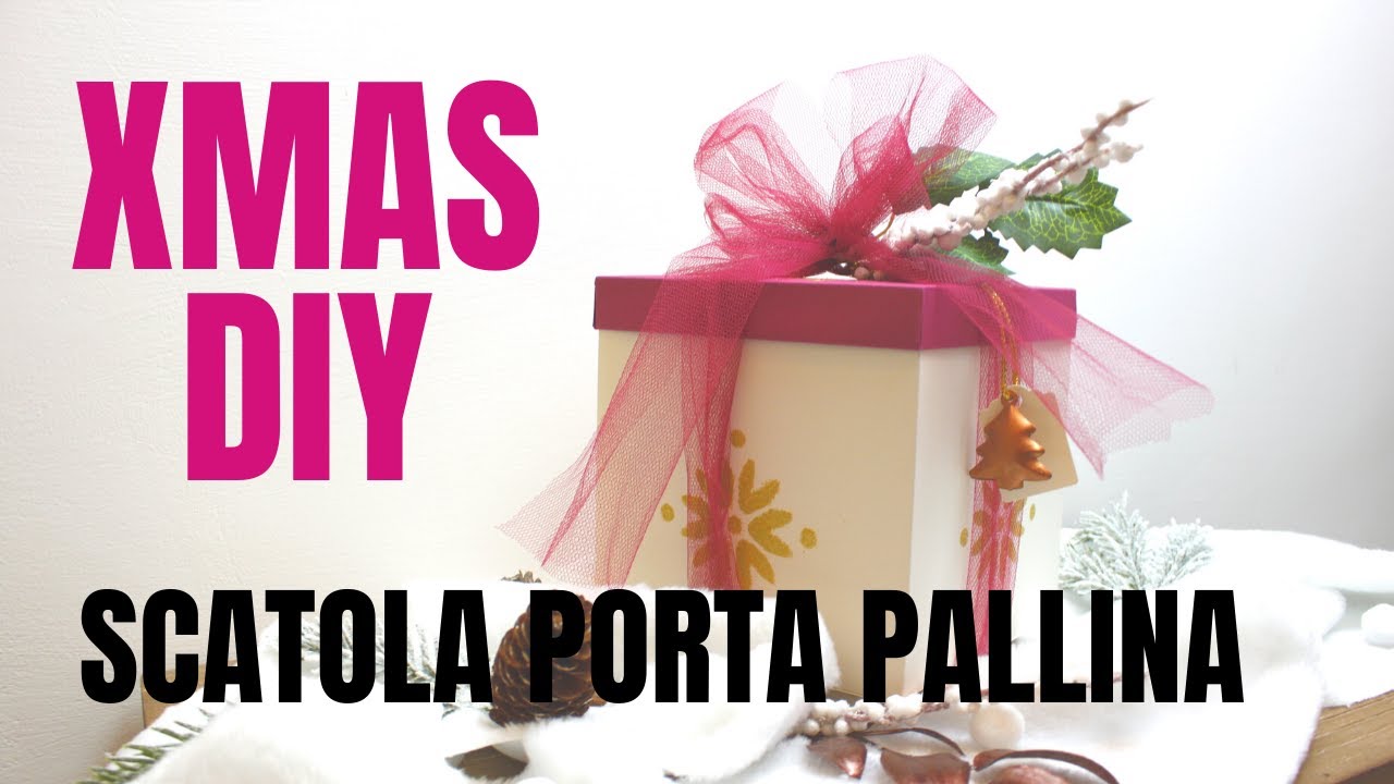 SCATOLINA NATALIZIA fai da te - scatola regalo per palline di Natale BEEBEECRAFT tutorial paper box