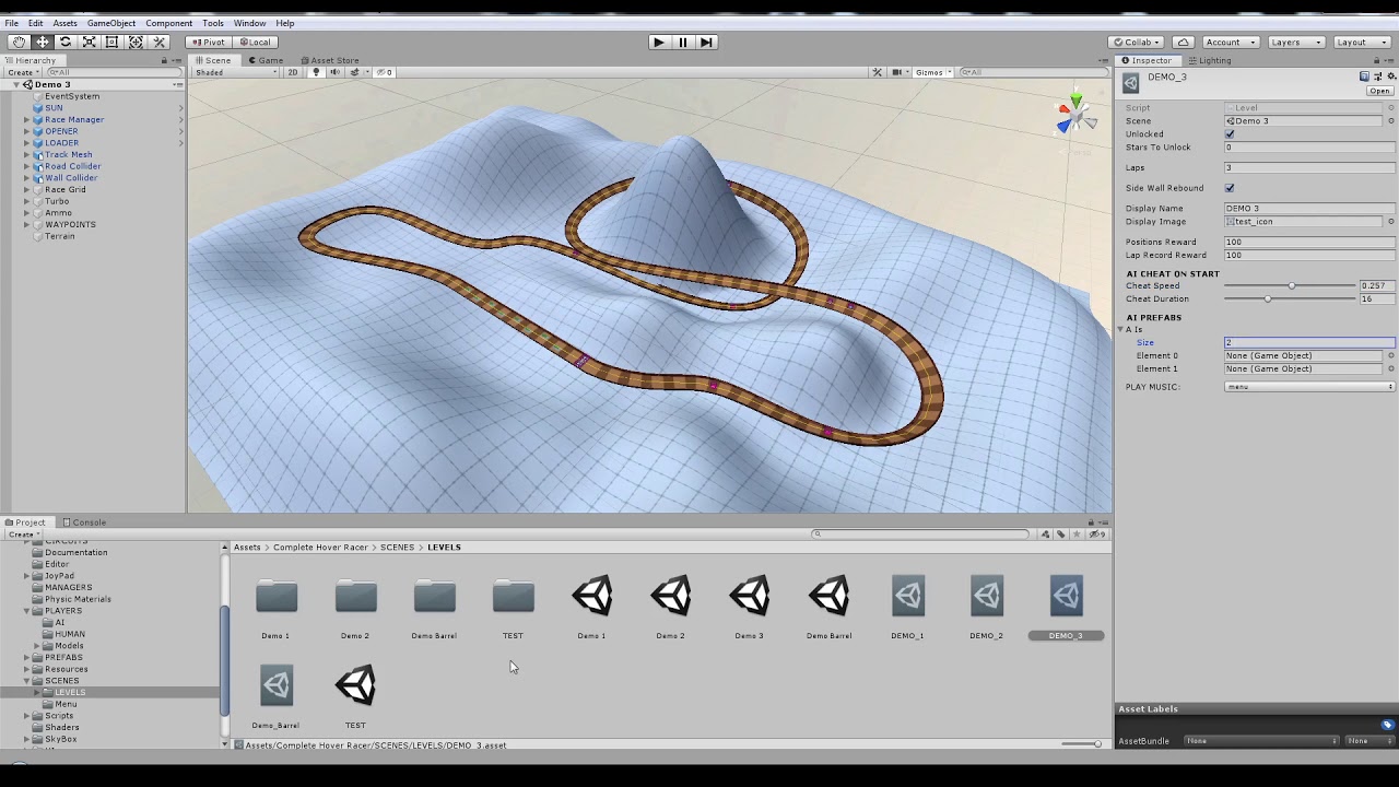 Complete Hover Racer tutorial -  Adding new level