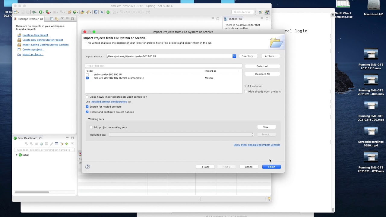 Build and Package EML-CTS with Git and Spring Tool Suite