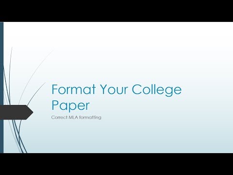 Fast, Easy MLA Formatting for College and High School Essays and Papers in MS Word