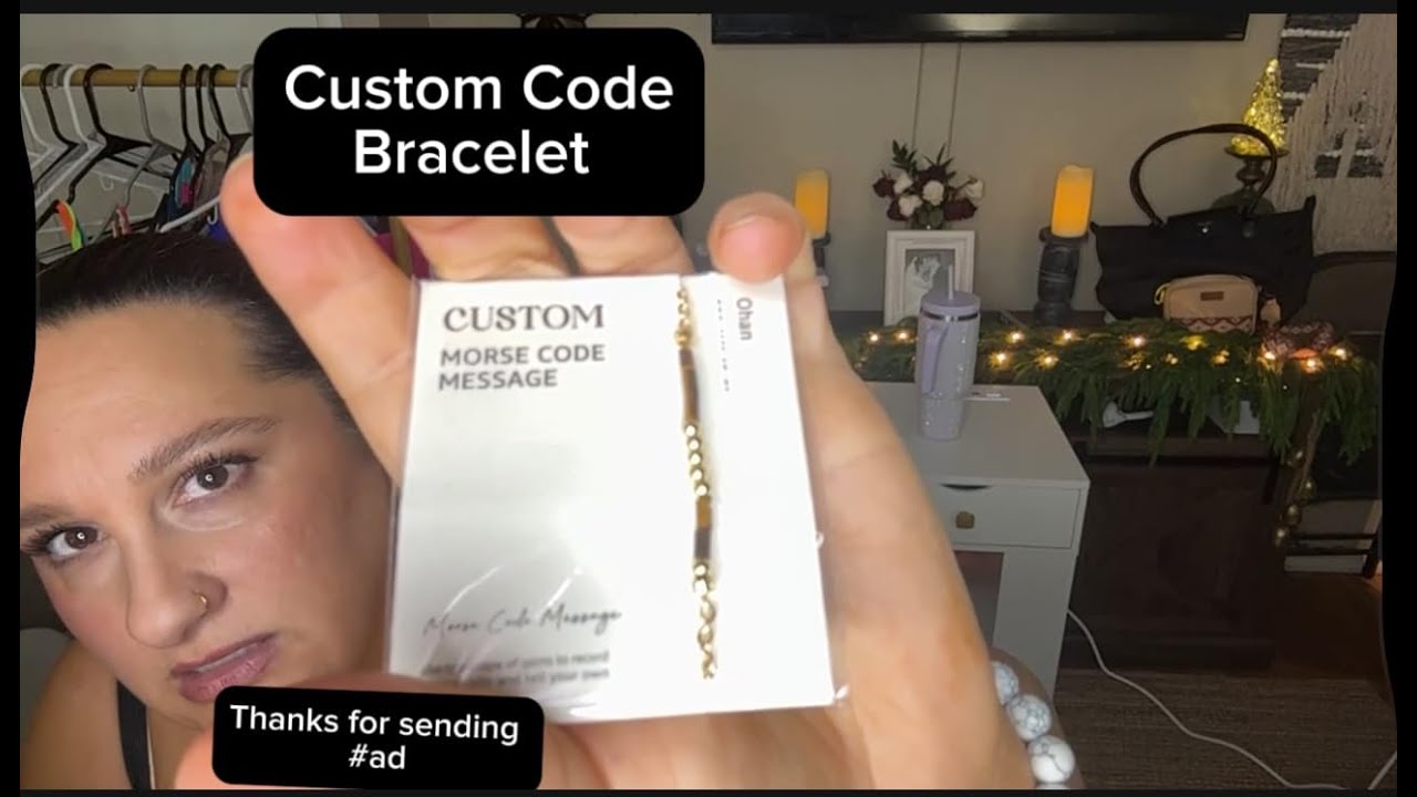 MEVECCO Gold Morse Code Bracelet for Women 18K Gold Plated Tiger Eye Stone Mixed Bracelets Handmade