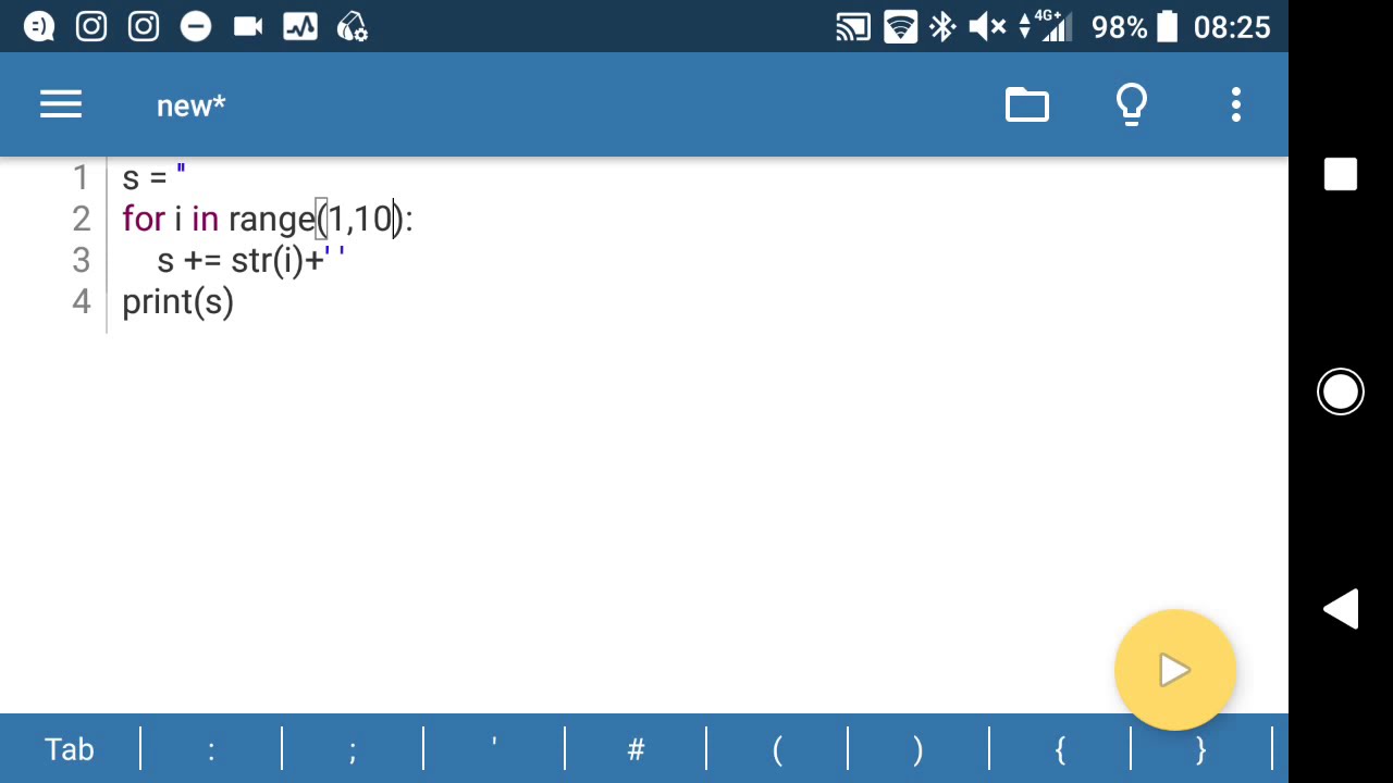 [Android] Loop in Python using For Command (Fixed Loop)