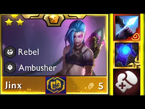 ⭐⭐⭐ 8 PitFighter Jinx Augment with Sniper Item + Radiant Blue Blessing | TFT SET 13