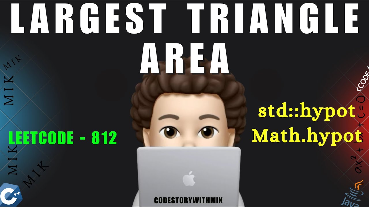 Largest Triangle Area | Heron | Shoelace | Leetcode 812 | codestorywithMIK
