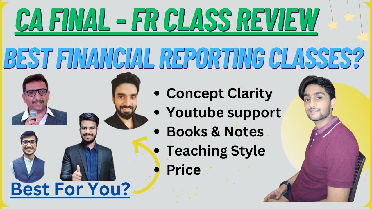 Best Financial reporting classes❓How to choose FR classes CA final #cafinalclasses my review