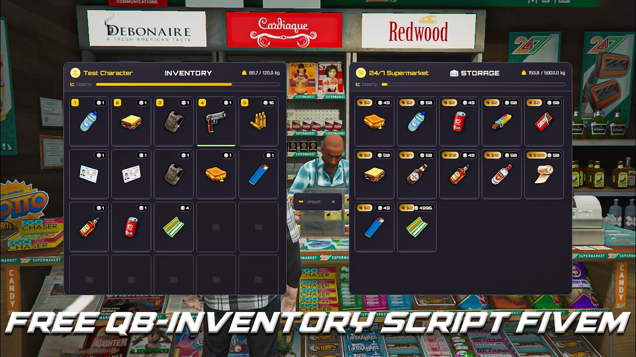 Free Redesigned QB-Inventory Script for FiveM | Simple & Clean UI | QBcore Framework