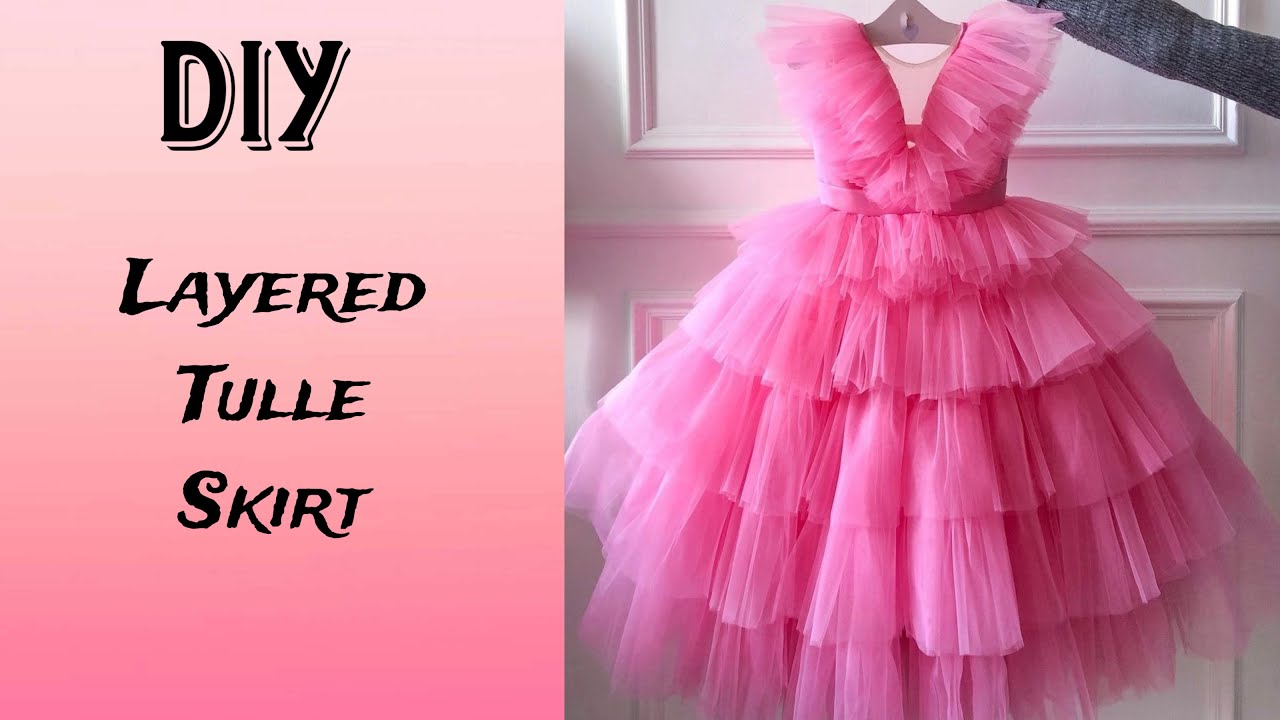 How To Make a Fluffy Layered Tutu Tulle Skirt | Easy DIY Tiered Tutu Tulle Skirt Tutorial #beginners